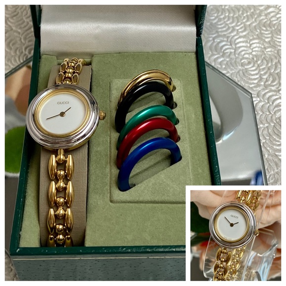 Gucci | Accessories | Vintage Authentic Gucci Swiss Made 1122 Bezel ...